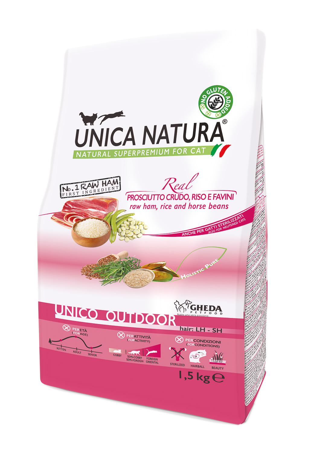 СУПЕРПРЕМИУМ КОРМ ДЛЯ АКТИВНЫХ КОШЕК UNICA OUTDOOR PROSCIUTTO CRUDO ...